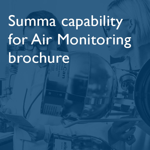 Summa canisters for air monitoring and air sampling - i2 Analytical